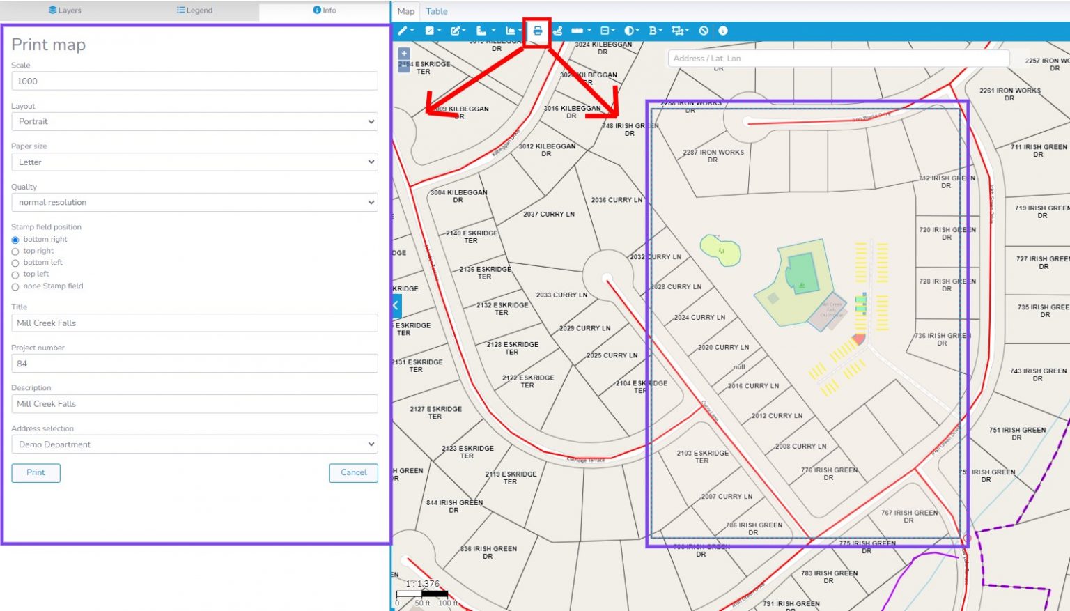 Printing Your Map - yey'maps knowledge base