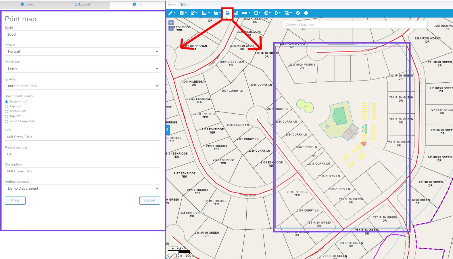 Printing Your Map - yey'maps knowledge base